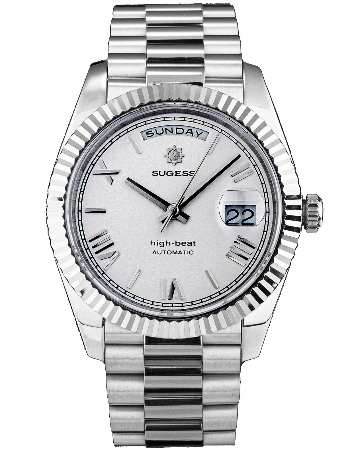 Sugess President Date and Day Mens 100M PRO MENS Mechanical Luxury WATCH S433.04 – Seakors ...